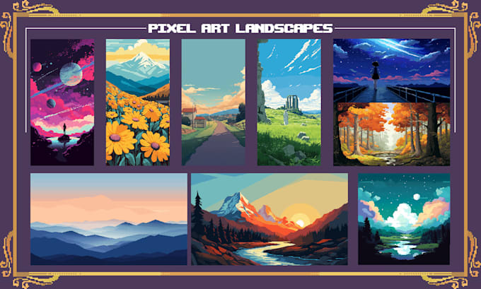 Create pixel art background and landscape by Yahya_km | Fiverr