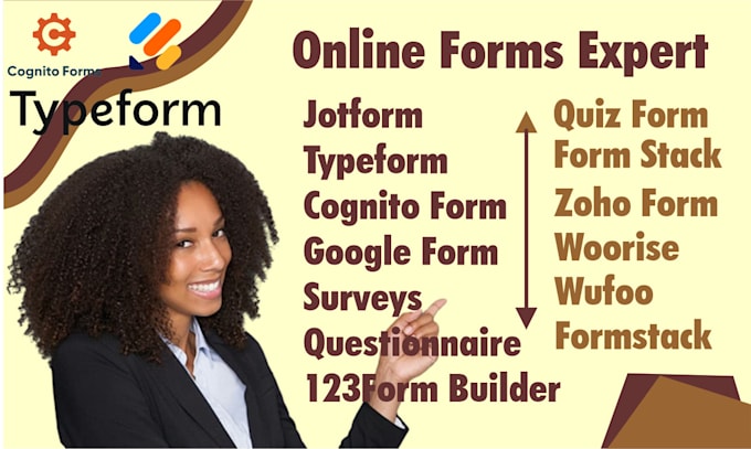 Create jotform, google form, typeform, cognito form, questionnaire ...