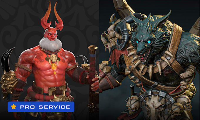 Create A 3d Realtime Pbr Character For Game By Trungdungworks Fiverr
