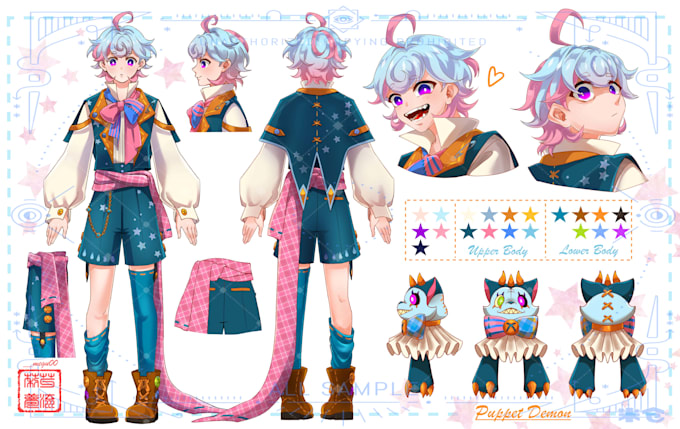 Create a cute reference sheet for your original character by Jmin0800 ...