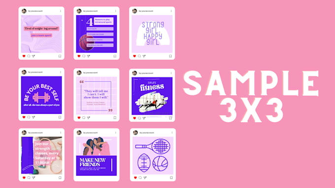 Create 9 unique instagram posts by Smcarls9 | Fiverr