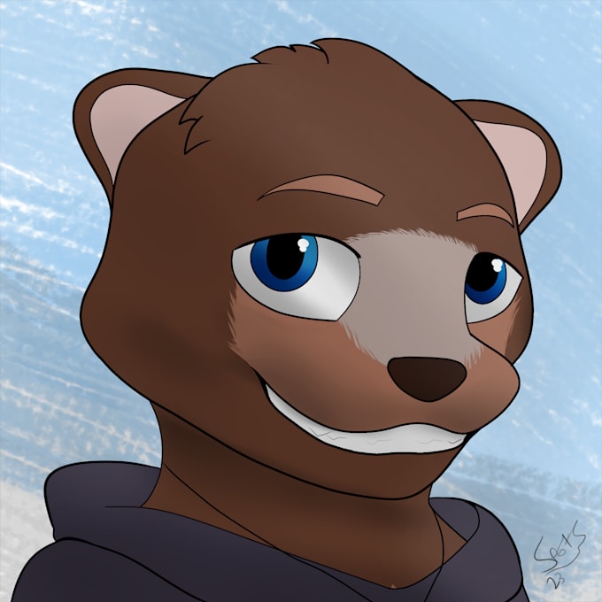 Draw a headshot for your furry oc by Spots_ | Fiverr