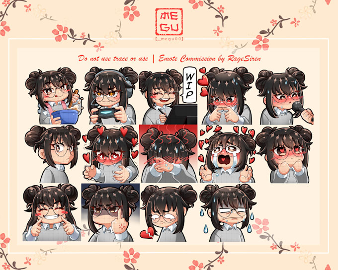 Make expressive emotes stickers for twitch, discord, yt by Jmin0800 ...