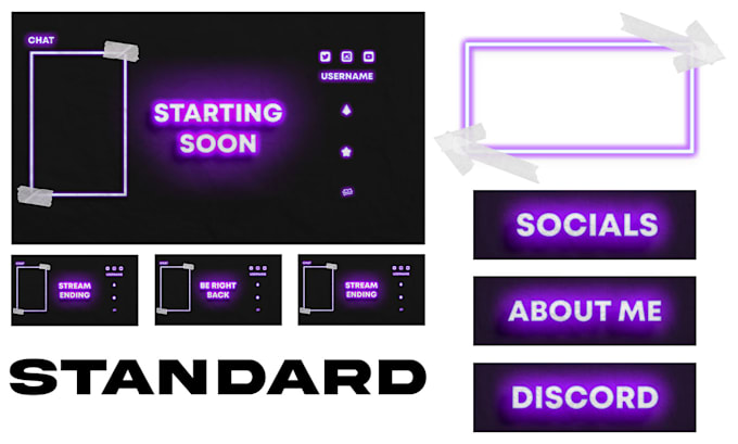 Create your static stream graphics and overlays by Sugarc4ne | Fiverr