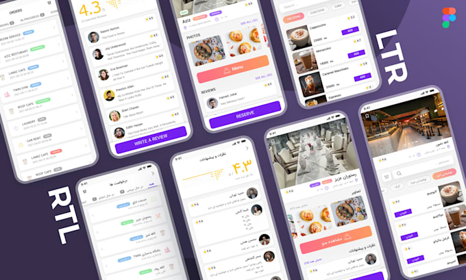 Convert website and mobile app design from ltr to rtl by Alisarshad | Fiverr