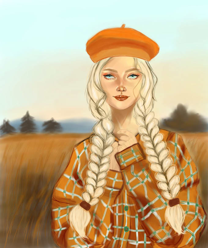 Draw a bright and fun portrait by Alina_shiribalo | Fiverr