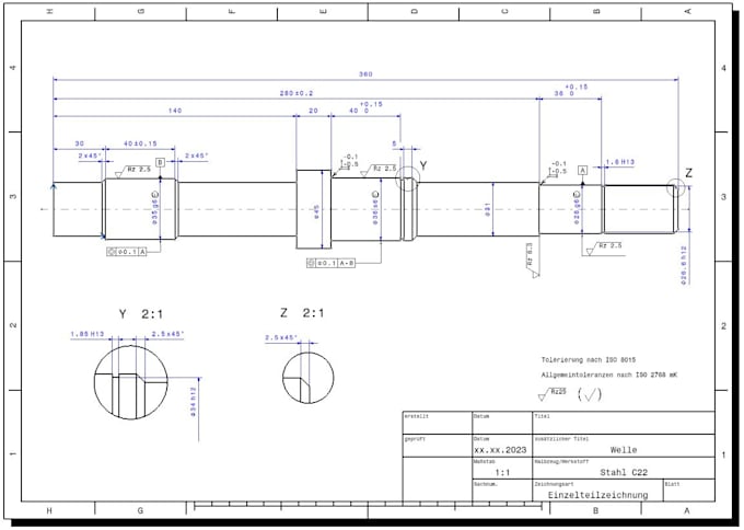 Create a detailed 2d drawing in catia v5 by Engineeringbyme | Fiverr