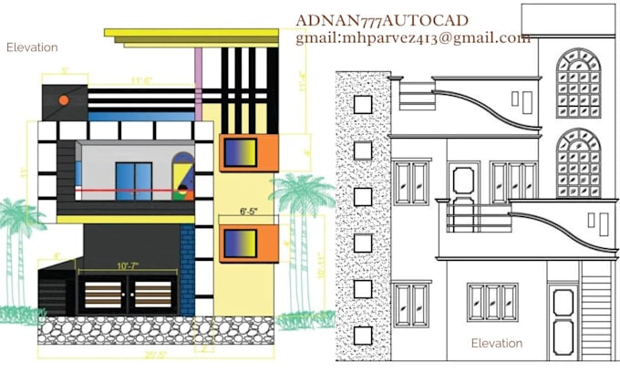 Design 2 d autocad sections ,floor plan ,elevation,typical sections in 24 hours by ...