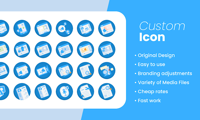 Create custom icons for your digital projects by Agustriana289 | Fiverr