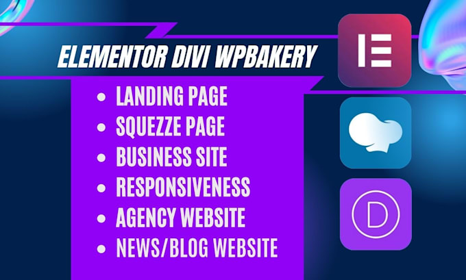 Do wordpress landing page website design using elementor pro by Tawsif_al_nur | Fiverr