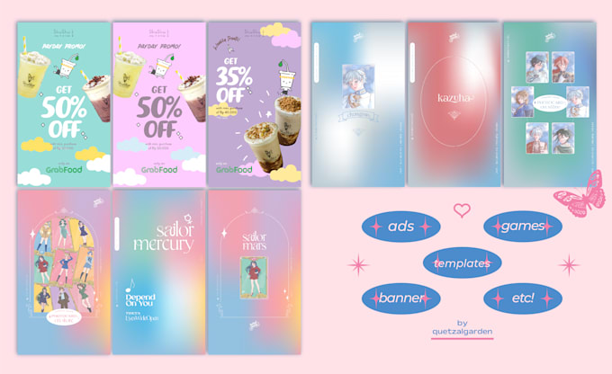 Design aesthetic, cute, fun instagram post and story by Quetzalgarden ...