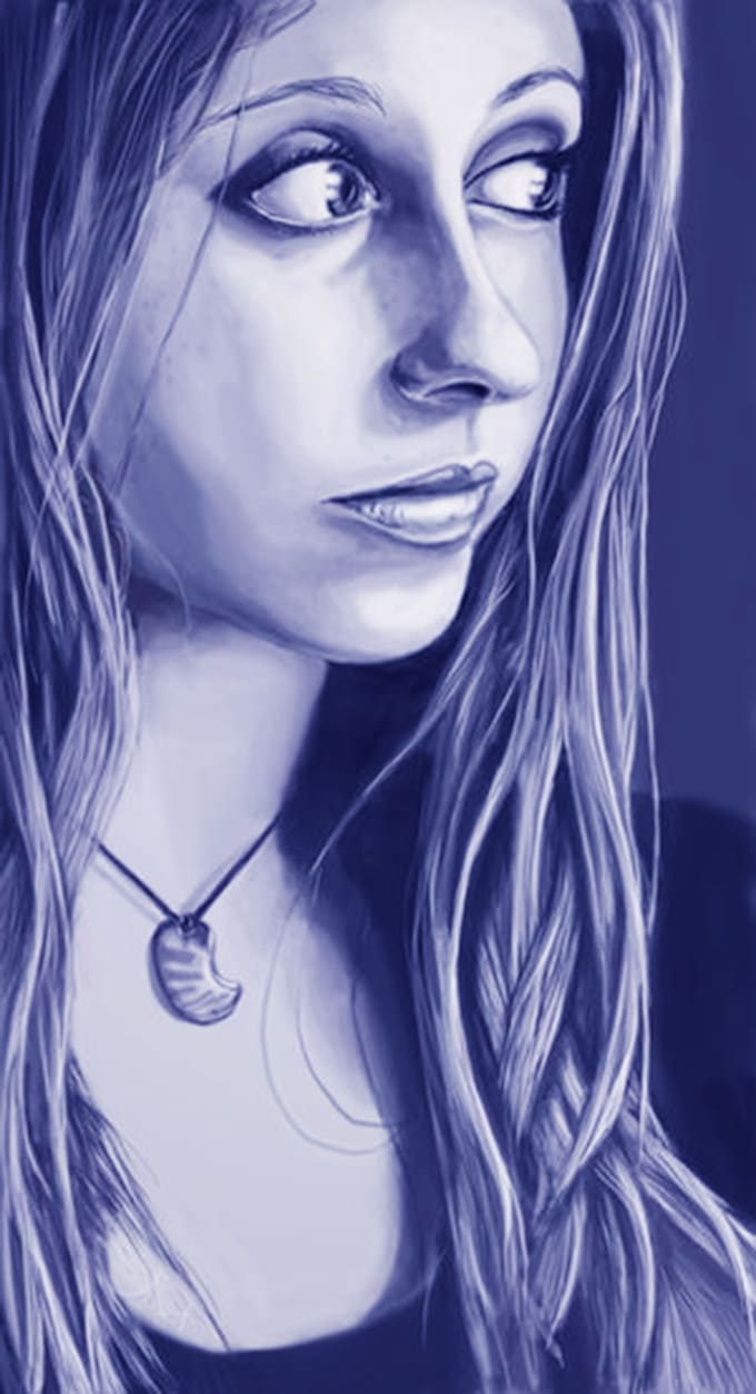 Draw portraits in freehand digital art style by Raaxsel | Fiverr