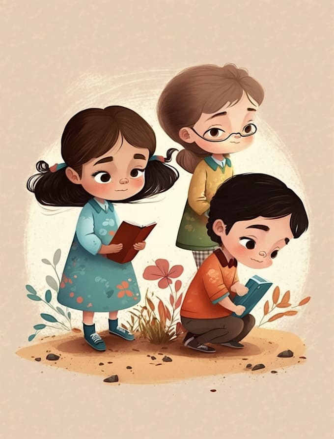 Illustrate children story book illustration by Tldiant | Fiverr