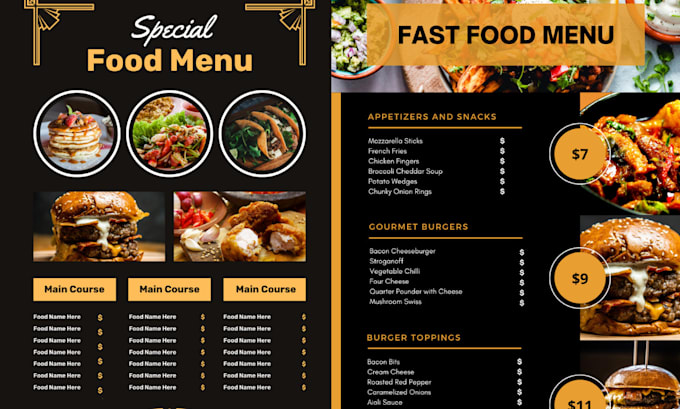 Design modern food menu, restaurant menu and food flyer by Aimanali819 ...