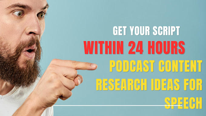 Write story content, podcast script, speech in 24hrs by I8thrao | Fiverr