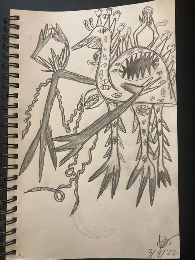 Draw an eldritch reminiscent creature by Slimeofgold | Fiverr