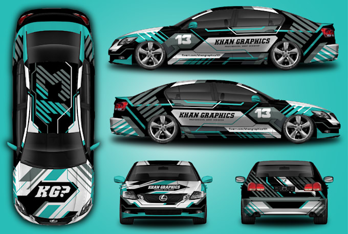Do amazing car wrap design, racing car wrap, van wrap design, truck ...