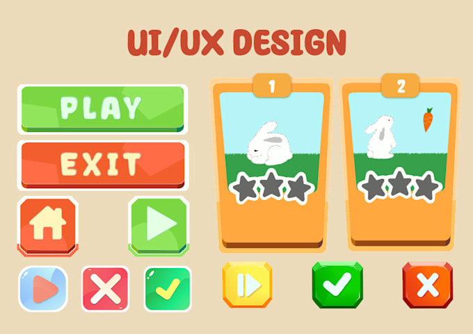 Create 2d game assets, icons, and ui by Joanevanesa | Fiverr