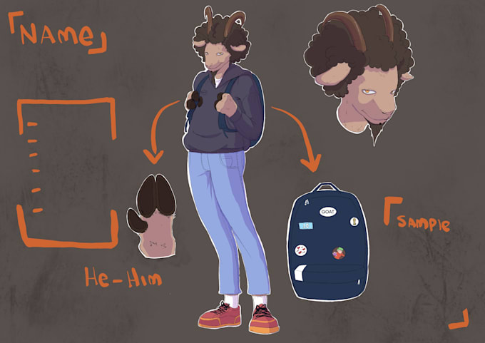 Draw your fursona, furry character refsheet by Diazart4 | Fiverr