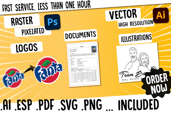 Convert raster logo,image into vector file in an hour by Ishtaar | Fiverr Convert raster logo,image into vector file in an hour by Ishtaar | Fiverr