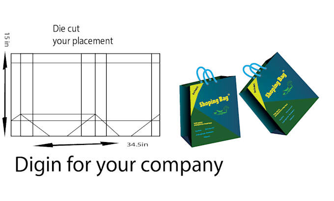 Shopping bag digin profesonal and 3d mockup digin profesonal by ...