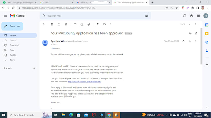 Affiliate accounts available maxbounty , madrivo ,cb performane ,w4 by Aaru48 | Fiverr