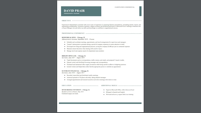Update and build up your resume by Sherryvalentine | Fiverr