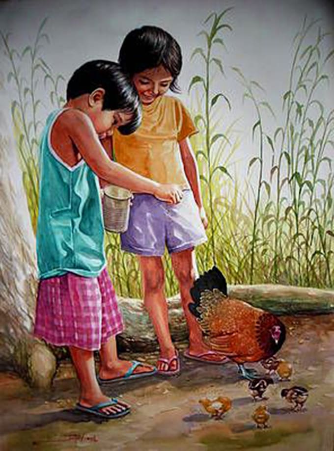 Draw digital oil painting based on your childhood memory by Glausilla ...