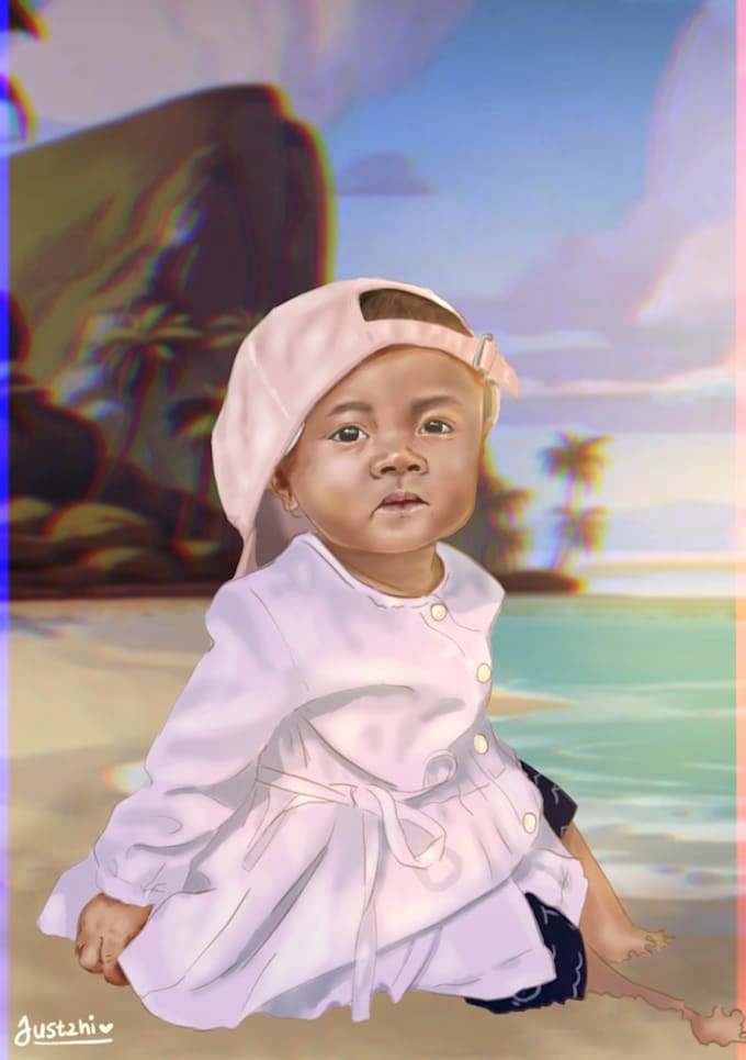 Draw semi realistic portrait illustrations from your photo by Itsmezhi ...