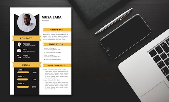 Make a professional resume design, modern cv, cover letter template by ...