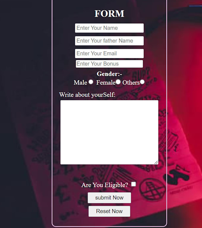 Make a frontend website using html, css , javascript by Shahmeerali007 ...