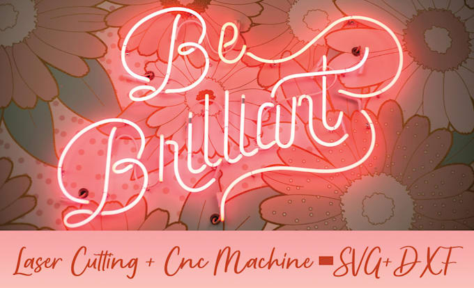 Create a laser cutting, cnc neon sign dxf digital file by Sssricky | Fiverr