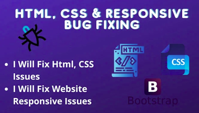 Fix any html css bugs or issues on the website page for you by Akorkot ... Fix any html css bugs or issues on the website page for you by Akorkot ...
