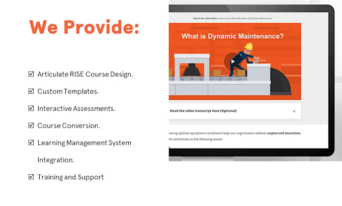Elearning course in articulate rise by Qcelearning | Fiverr