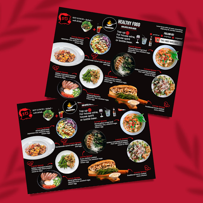 Design medical flyer, dl flyer, food menu, brochure, booklet, and book ...