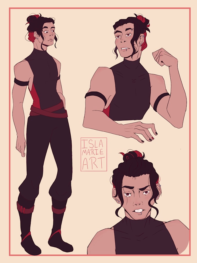 Illustrate your oc, character design and portrait by Islamarieart | Fiverr