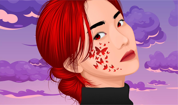 Draw a self potrait illustration from your photo by Pradityarama | Fiverr