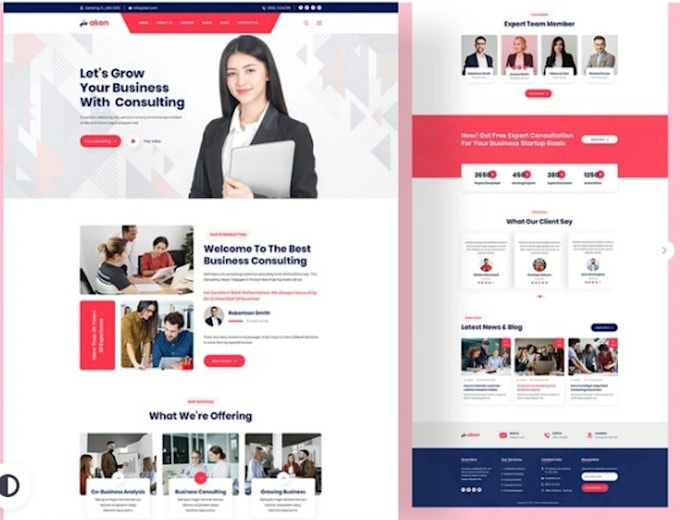 Create responsive wordpress landing page design, one page website ...