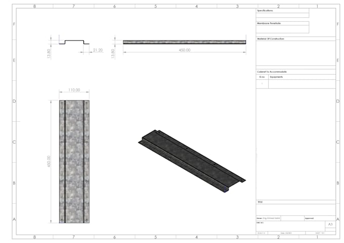 Sheet metal design for any product with dimensions and bom by Ahmed ...