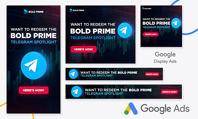 Design professional google banner ads for adwords display ads by Yousscreations | Fiverr