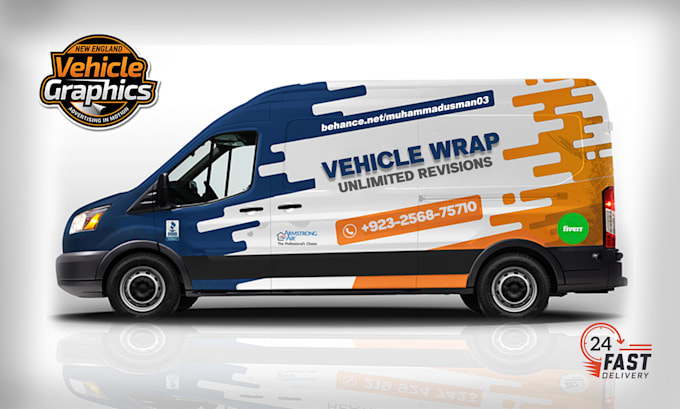 Create unique vehicle wrap design, car, van wrap in 12 hours by ...