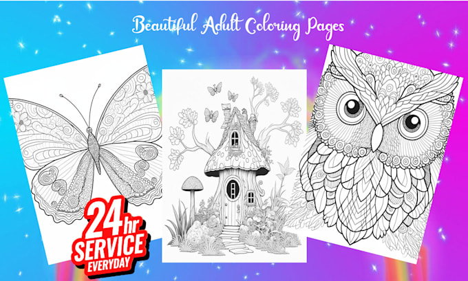 Draw best coloring book pages for children and adults by Imratkdp | Fiverr