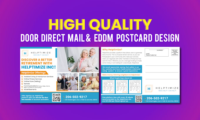 Design artistic direct mail or eddm postcard for real estate by ...