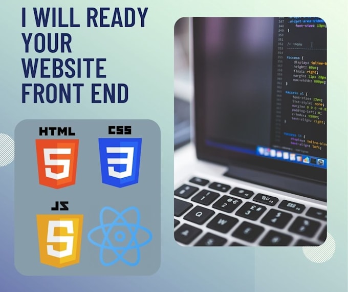 Create your website front end using html, css, javascript by ... Create your website front end using html, css, javascript by ...