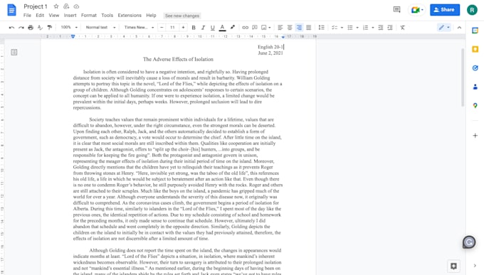 Create detailed written content of your choosing such as an essay ...