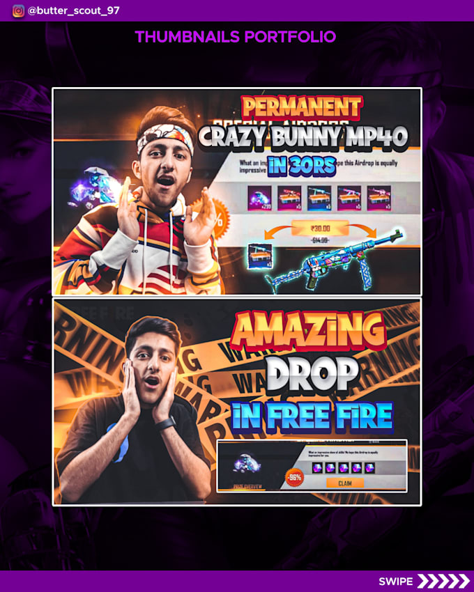 Design a awesome efx edit thumbnails by Adili7 | Fiverr