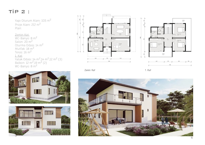 Create tiny, dublex house and villa projects by Kuvars_studio | Fiverr