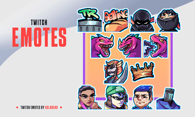 Make super cool twitch emotes by Colageno_ | Fiverr