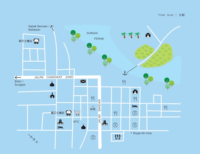 Draw a simple victor map by Wansyn | Fiverr