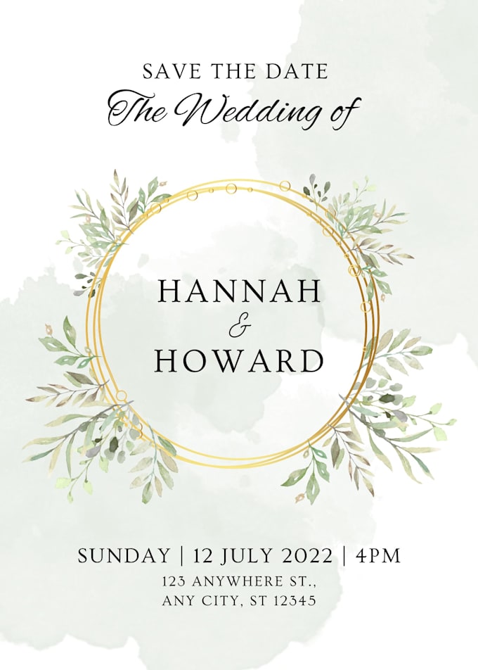 Design the most beautiful wedding invitation by Imadbouallal | Fiverr